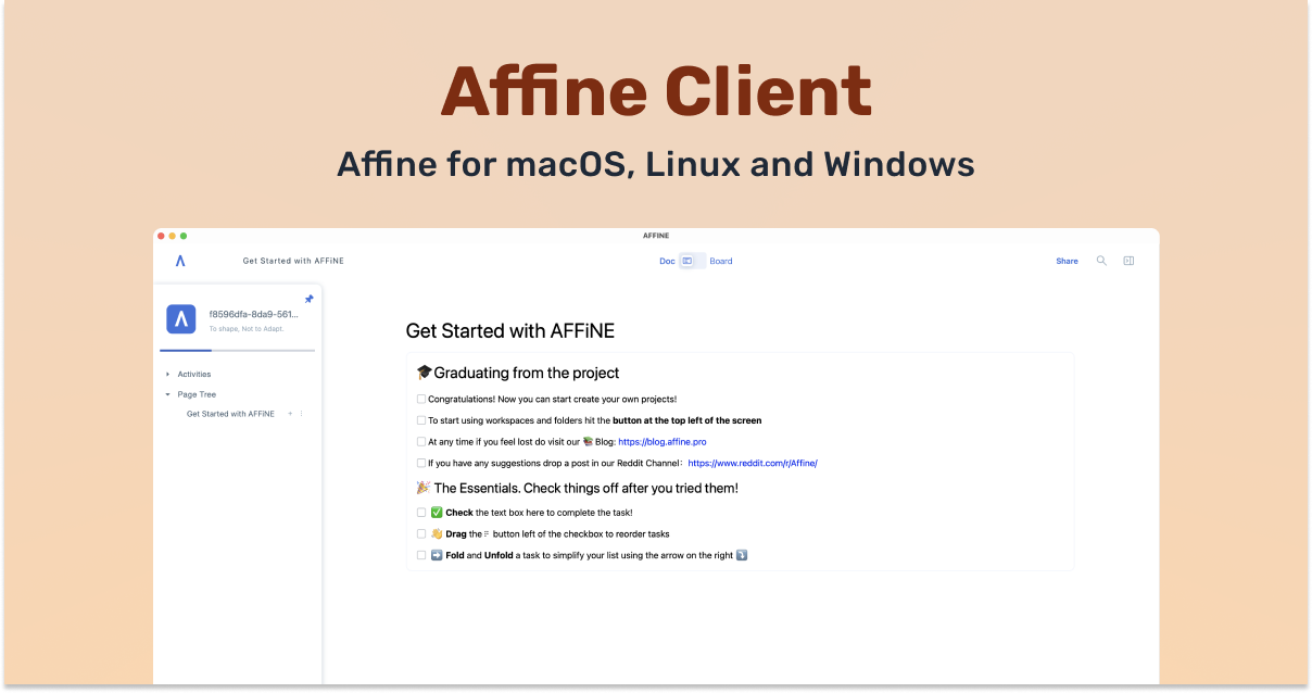 Affine Client — Made with Tauri