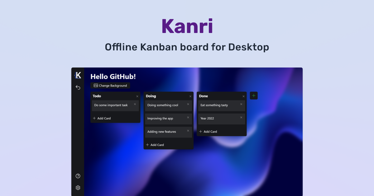 Kanri — Made with Tauri