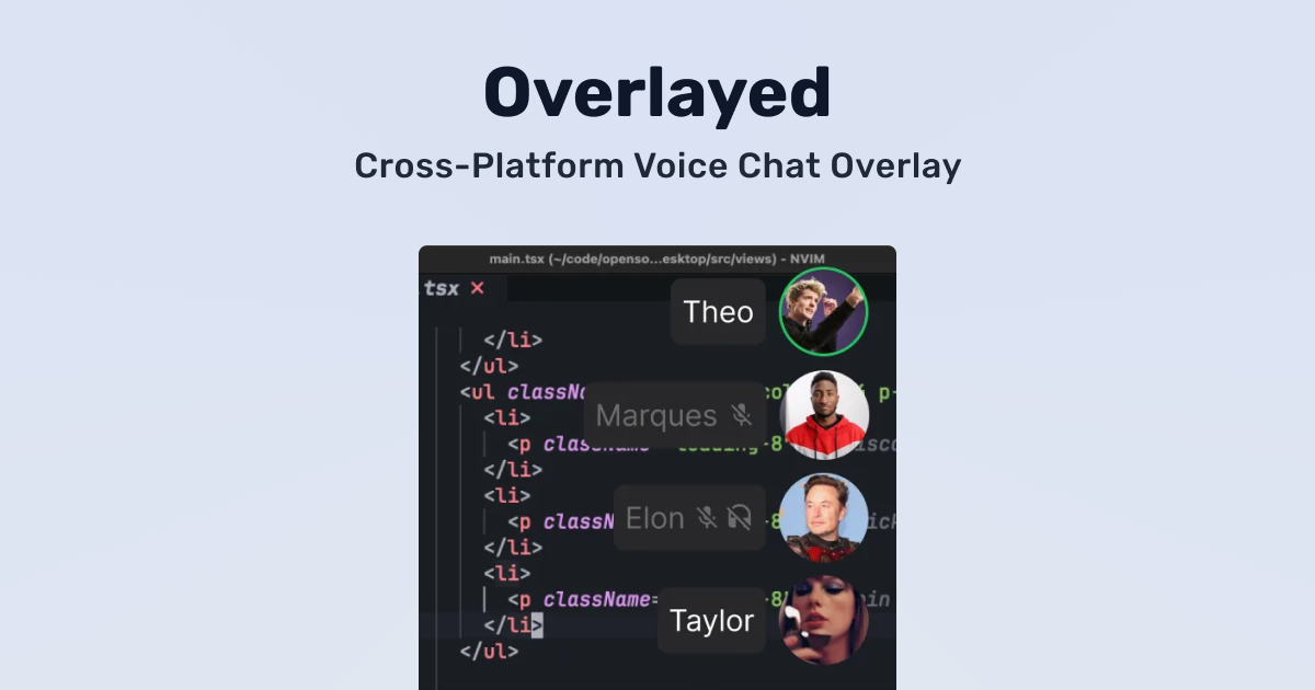 Overlayed — Made with Tauri