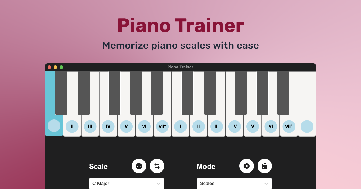 Piano Trainer — Made with Tauri