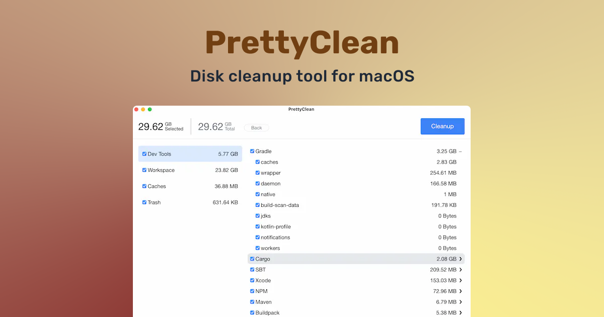 PrettyClean — Made with Tauri
