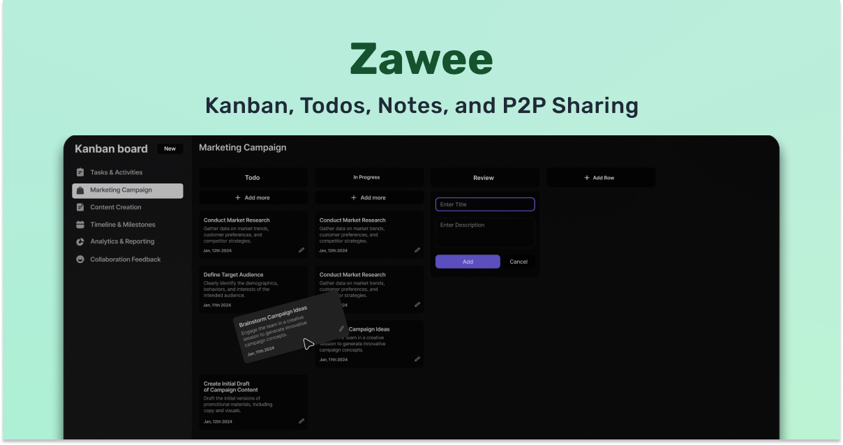 Zawee — Made with Tauri
